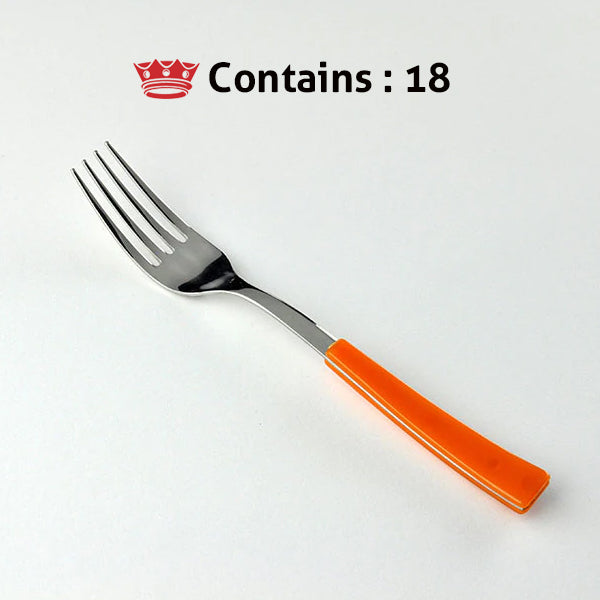 Svanera DESSERT FORK ORANGE VISUAL Number in box : 18 – King of Knives